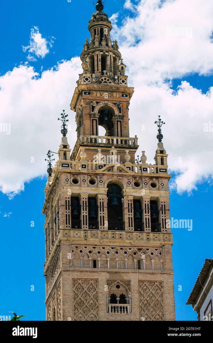 Seville Spain July 07, 2021 Historical monument located in Seville, an ...