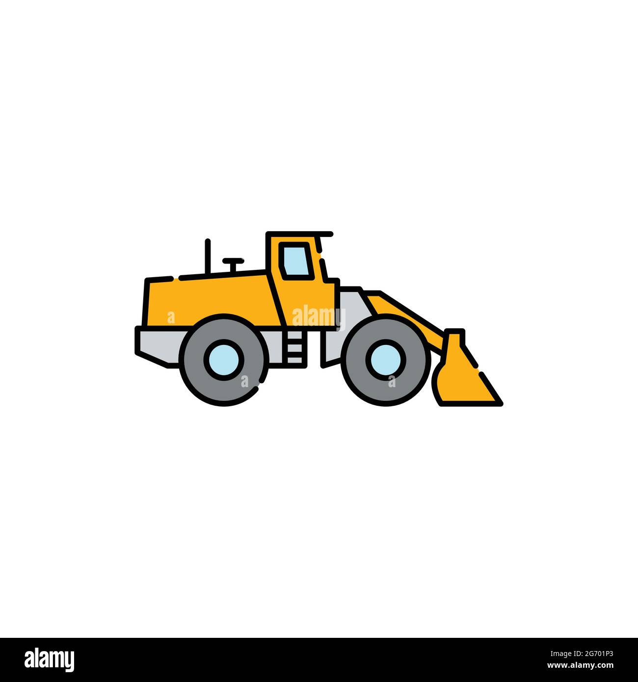 Grader sign olor line icon. Road construction. Pictogram for web page ...