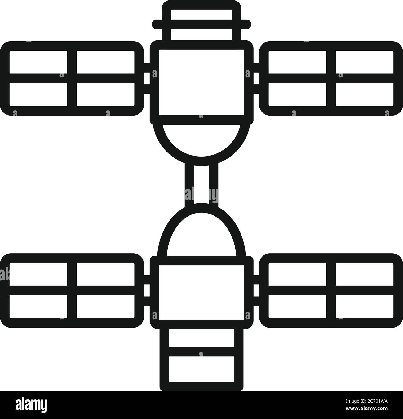 Base space station icon outline vector. Galaxy planet spaceship Stock ...