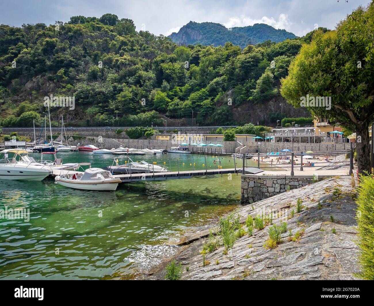 Relaying at the small village Feriolo-Baveno at the Lago Maggiore ...