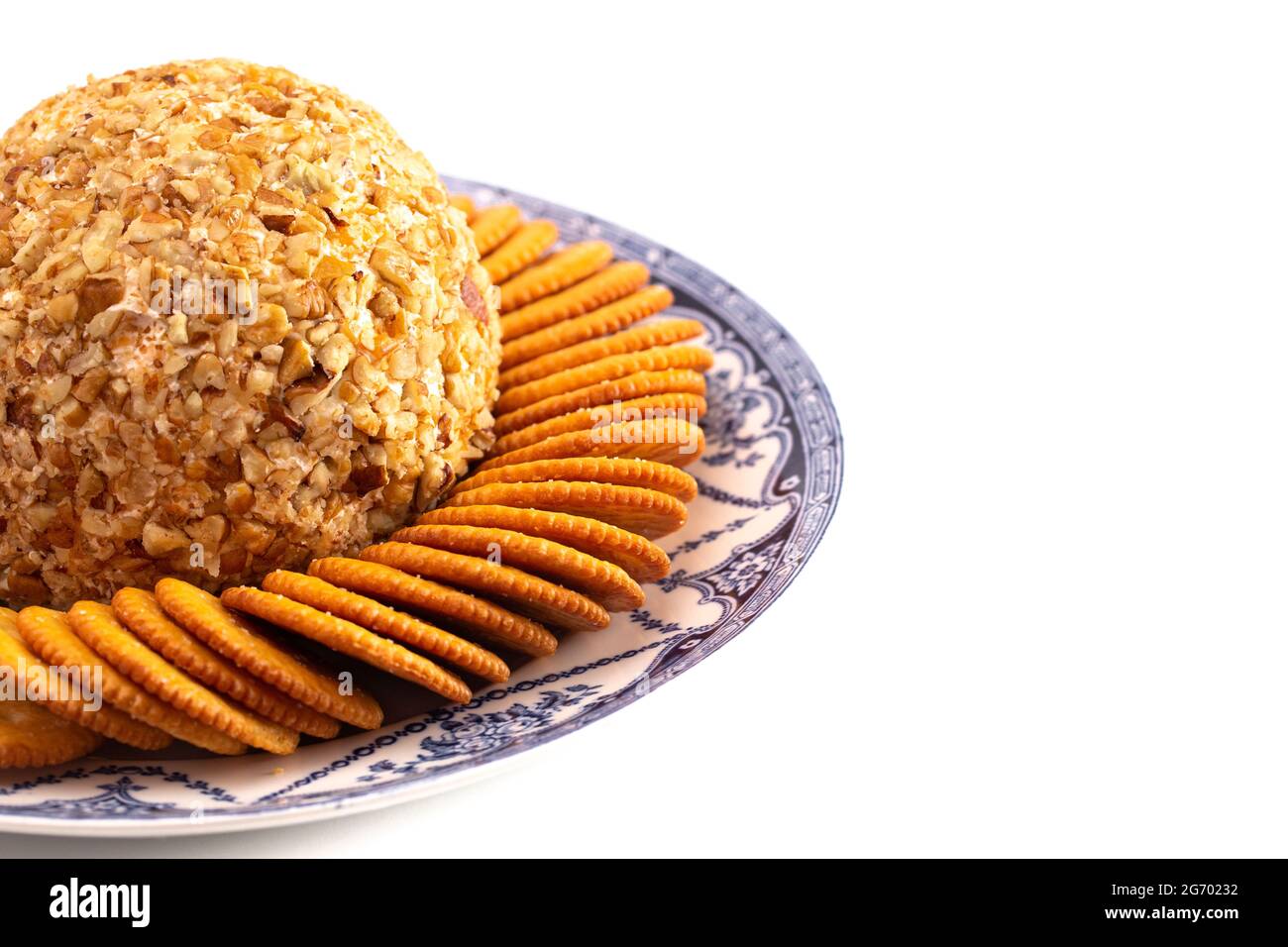 A Cheeseball with Crackers Perfect for Holiday Paries Stock Photo - Alamy