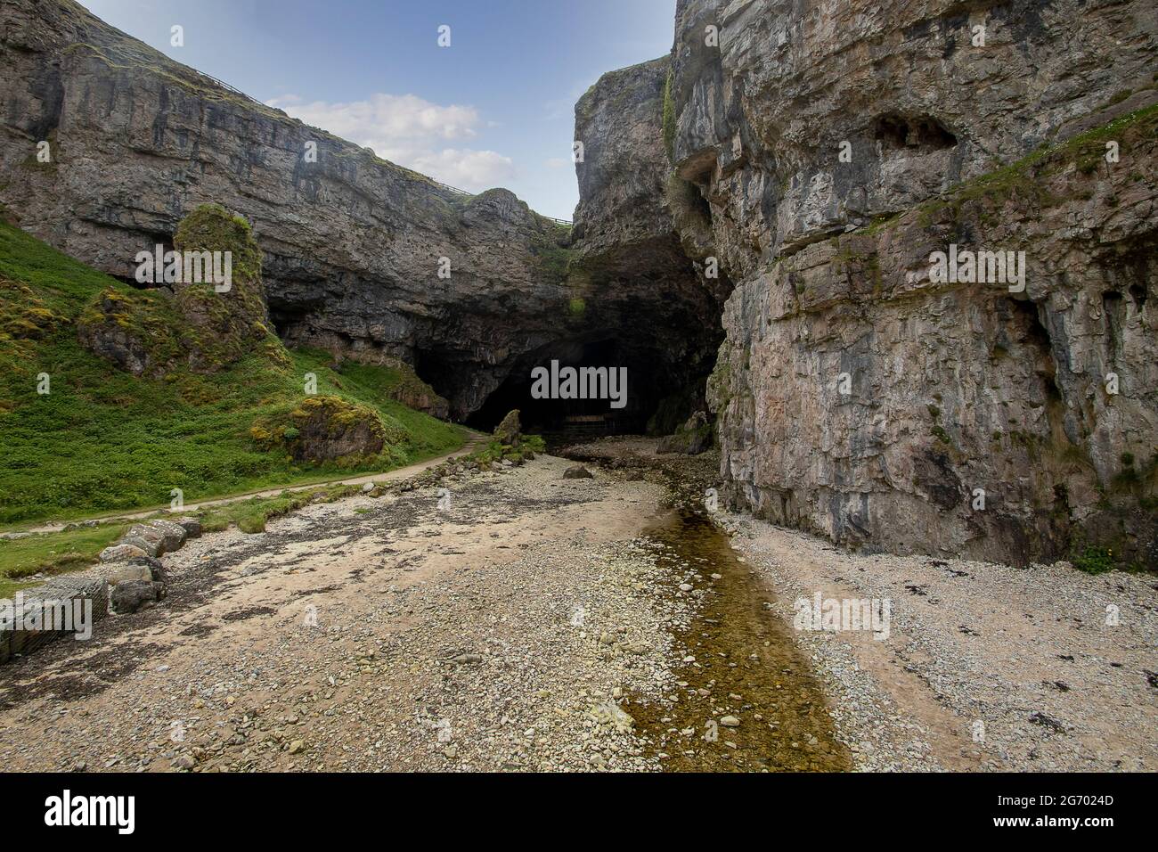 The dramatic Smoo Caves near Durness in the Scottish Highlands, UK ...