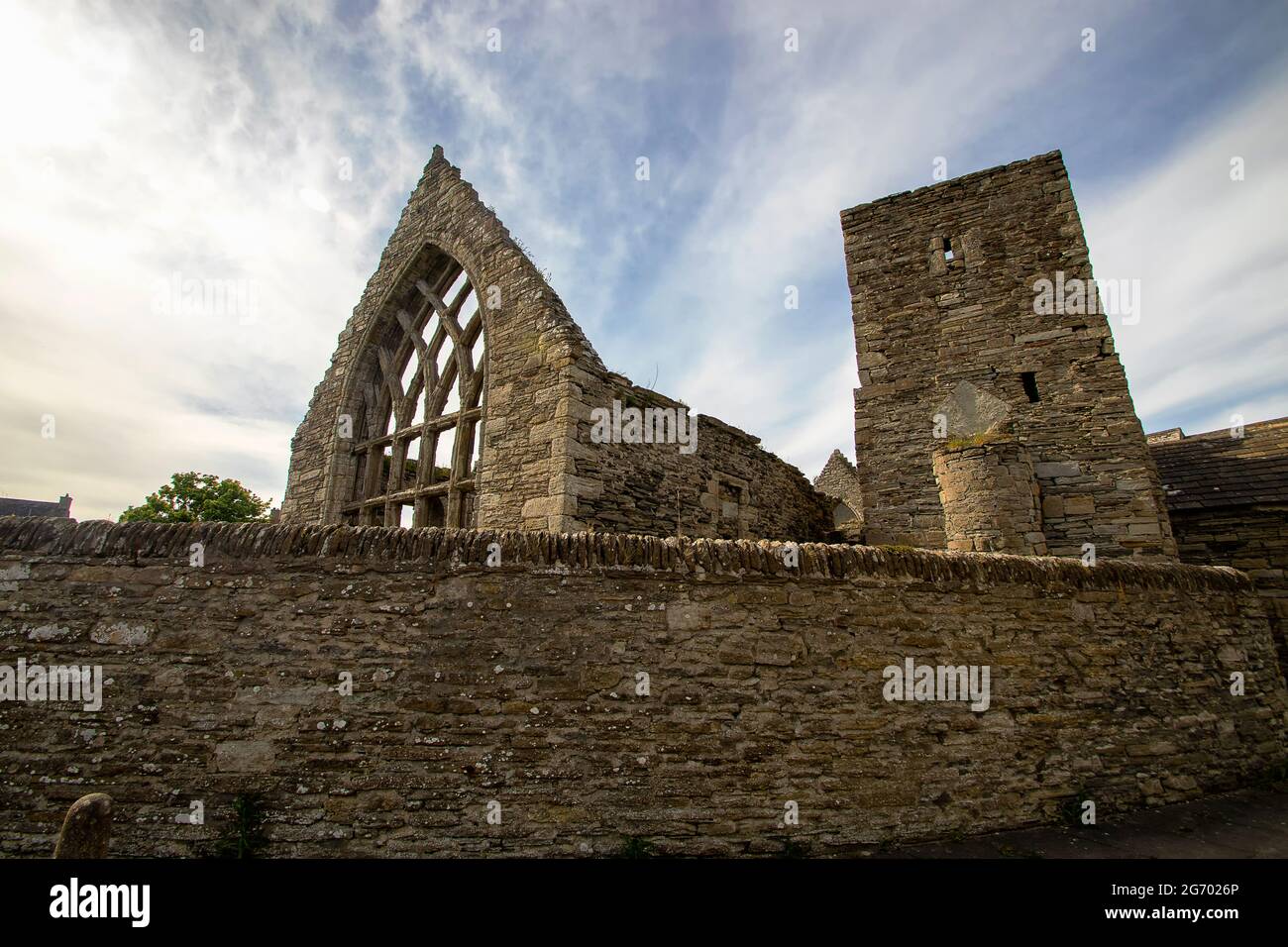The ruins of the Old St Peters Church in Thurso, Scottish Highlands, UK ...