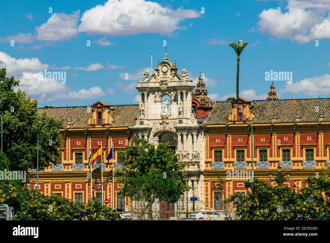 Seville Spain July 07, 2021 Historical monument located in Seville, an ...