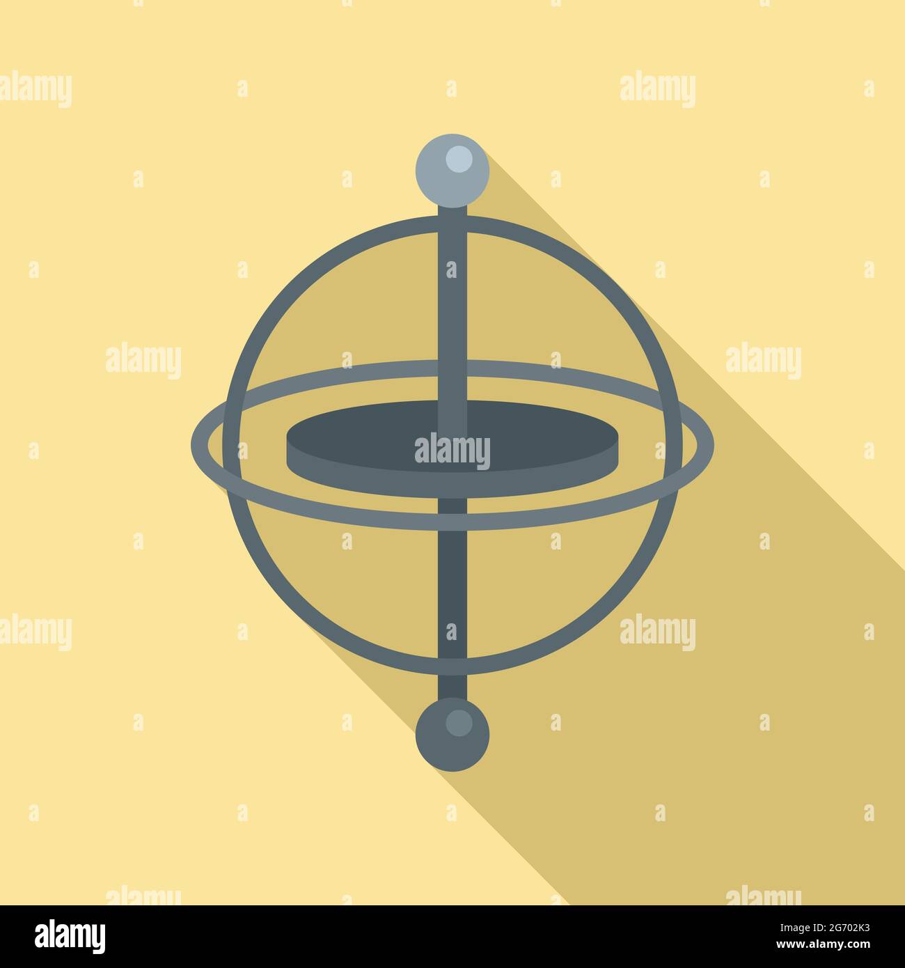 Gyro momentum icon flat vector. Accelerometer gyroscope Stock Vector ...