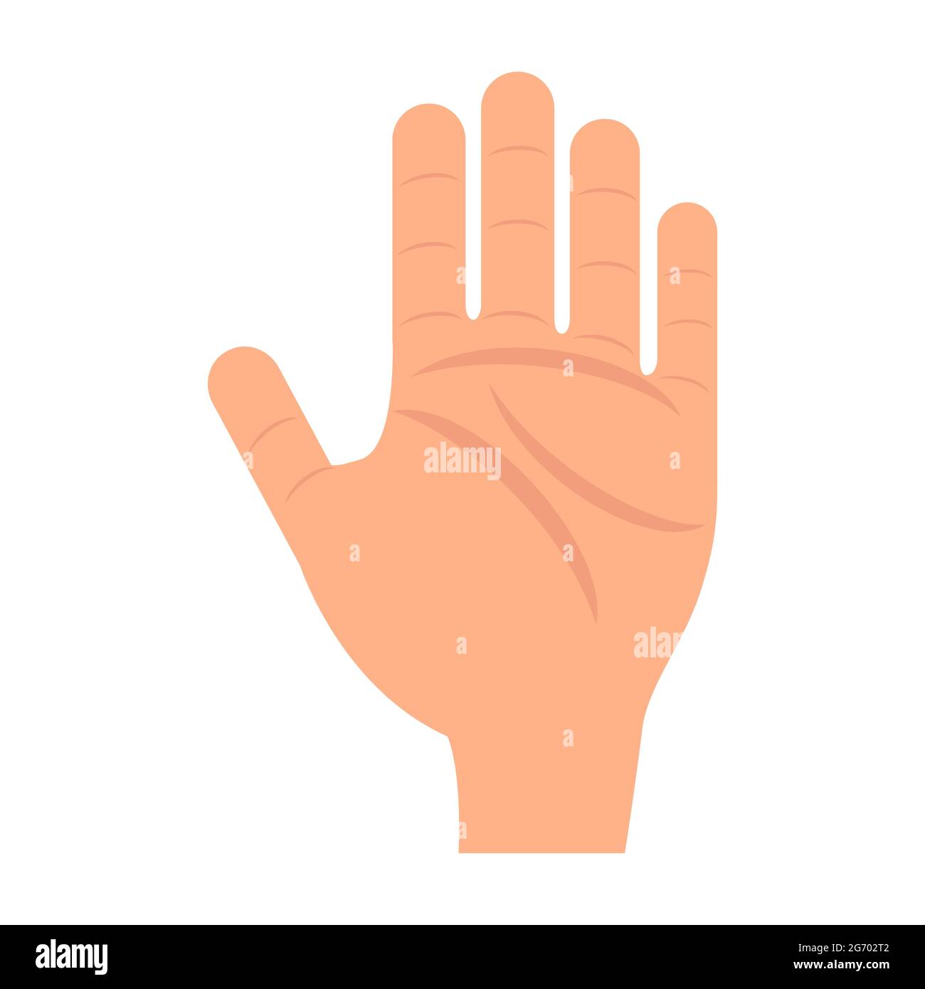 Human hand vector person icon illustration isolated white. Thumb human ...