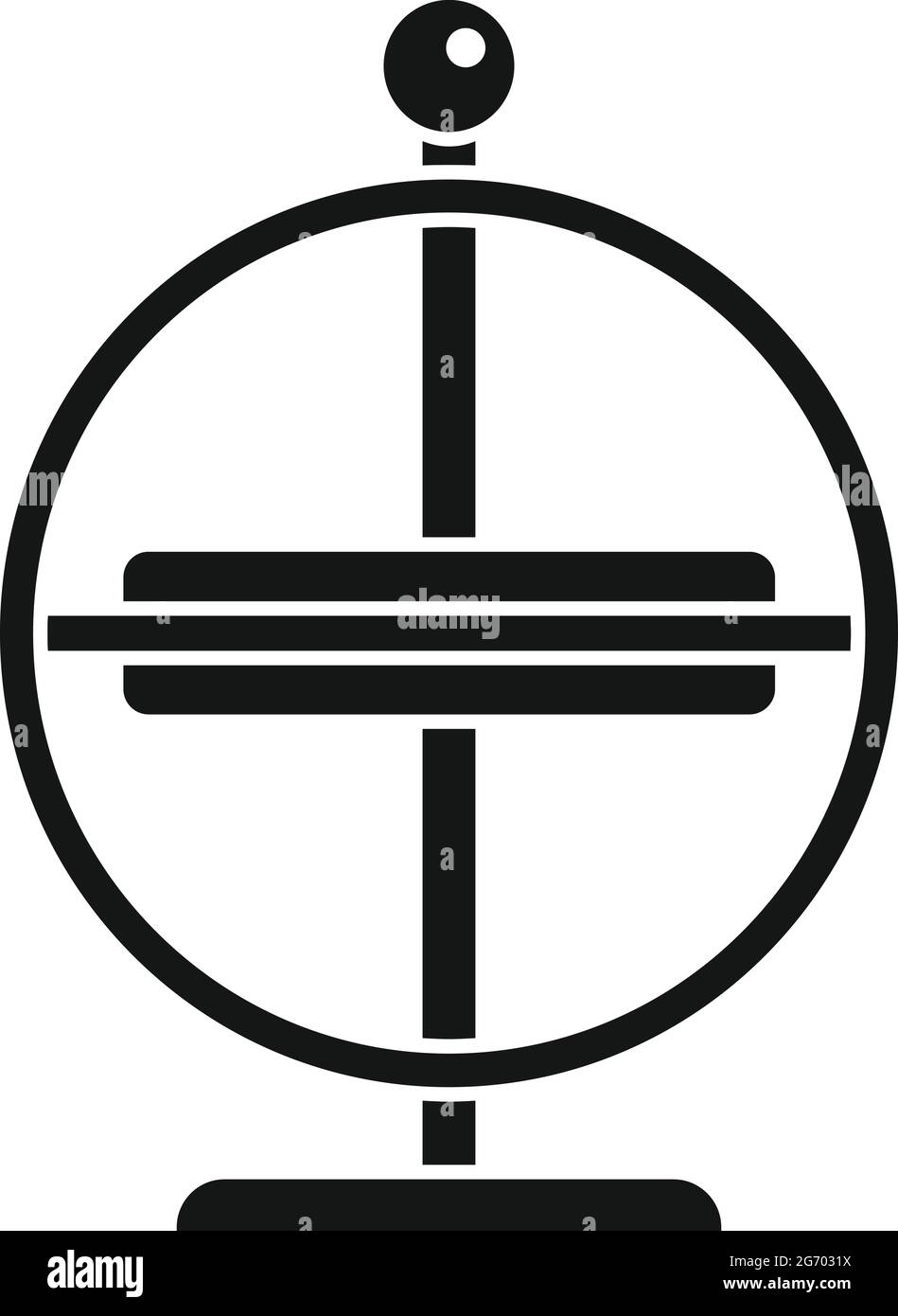 Physics gyroscope icon simple vector. Momentum accelerometer Stock ...