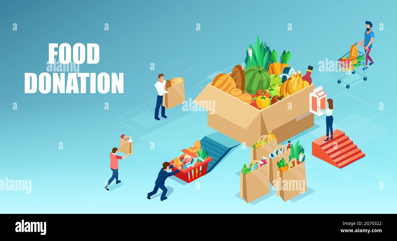 People Donating Food