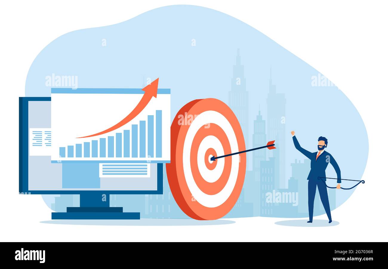 Goal achievement vector vectors hi-res stock photography and images - Alamy