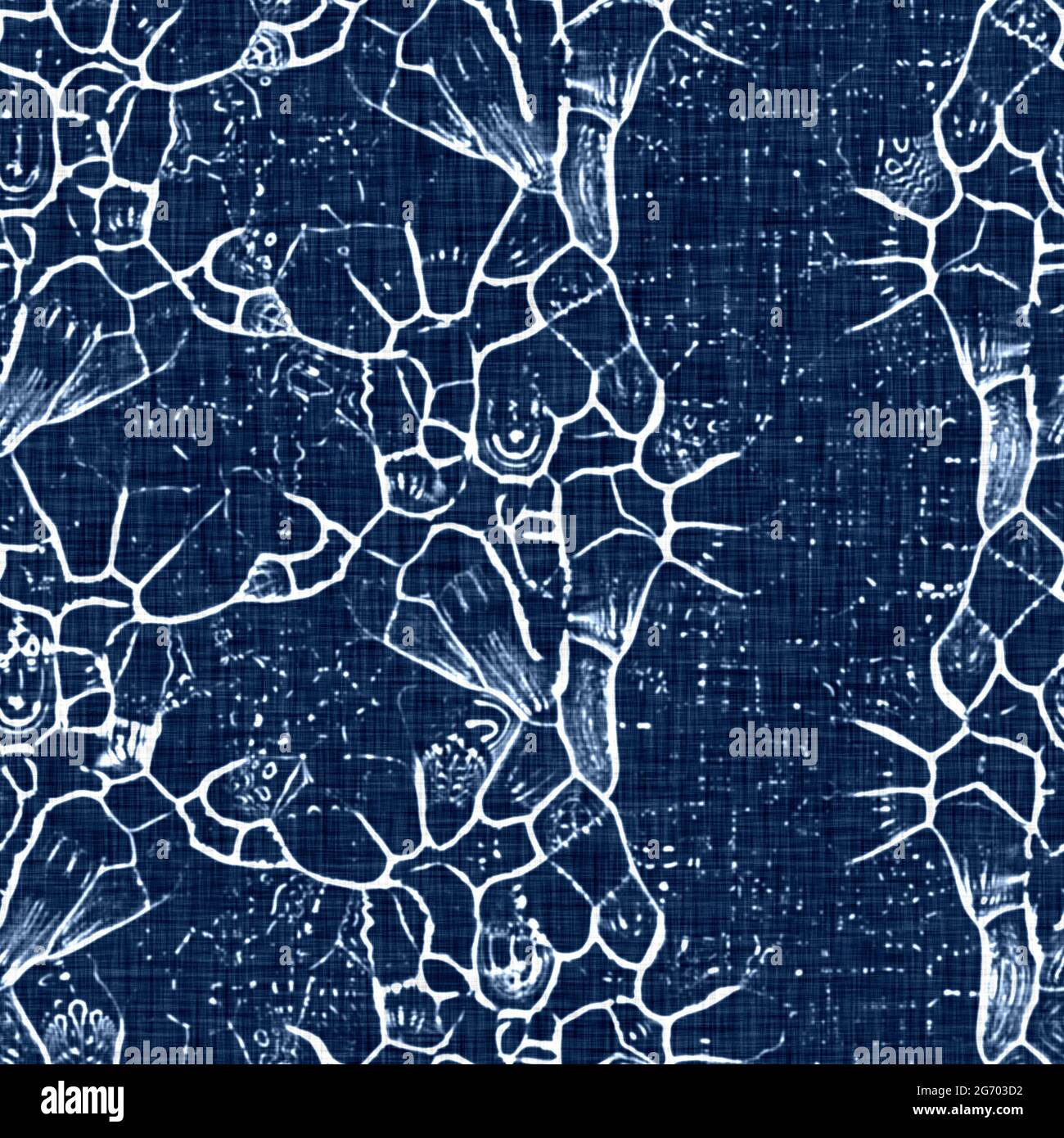 Acid wash blue jean effect texture with decorative linen mottled ...