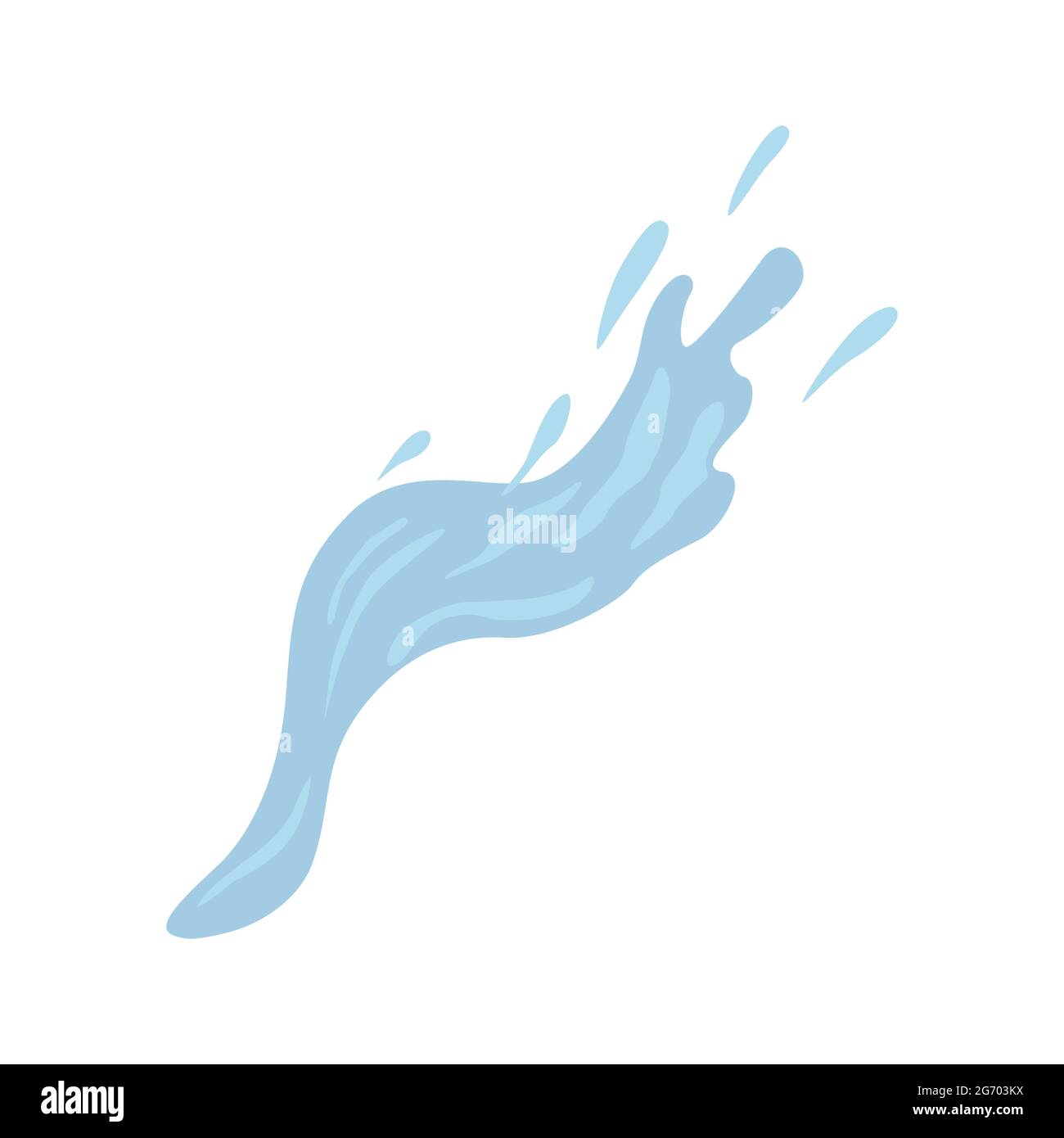Blue wave and water spray, wavy symbols of nature in vector ...