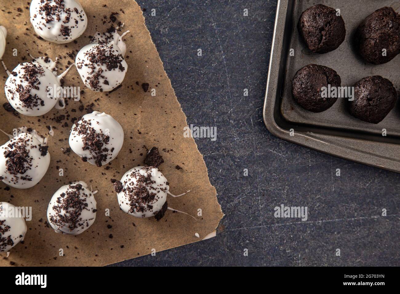 Making Homemade Candy Coated Truffles with White Chocolate and ...