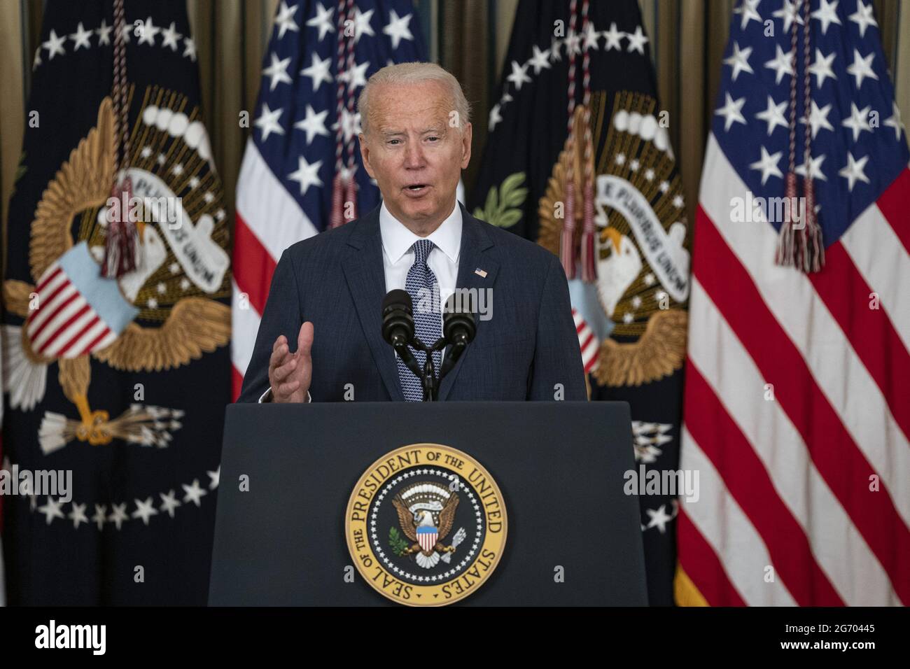 Washington DC, USA. 09th July, 2021. USA President Joe Biden delivers ...