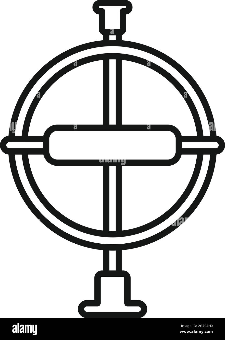 Aviation Gyroscope Icon Outline Vector Accelerometer Sensor Stock Vector Image And Art Alamy