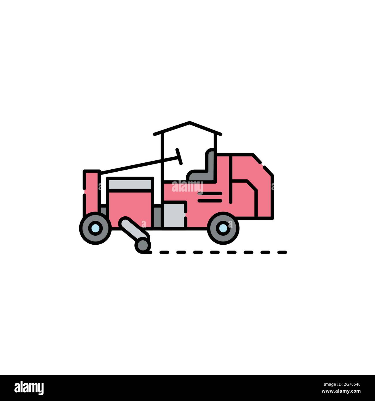 Road marking sign olor line icon. Road construction. Pictogram for web ...