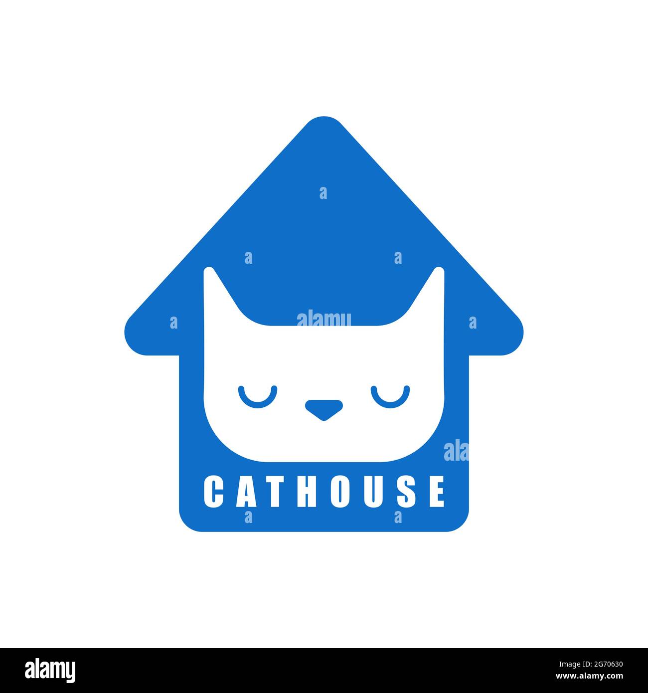 Cat house logo. Sign for cat shelter or pet store Stock Vector Image ...