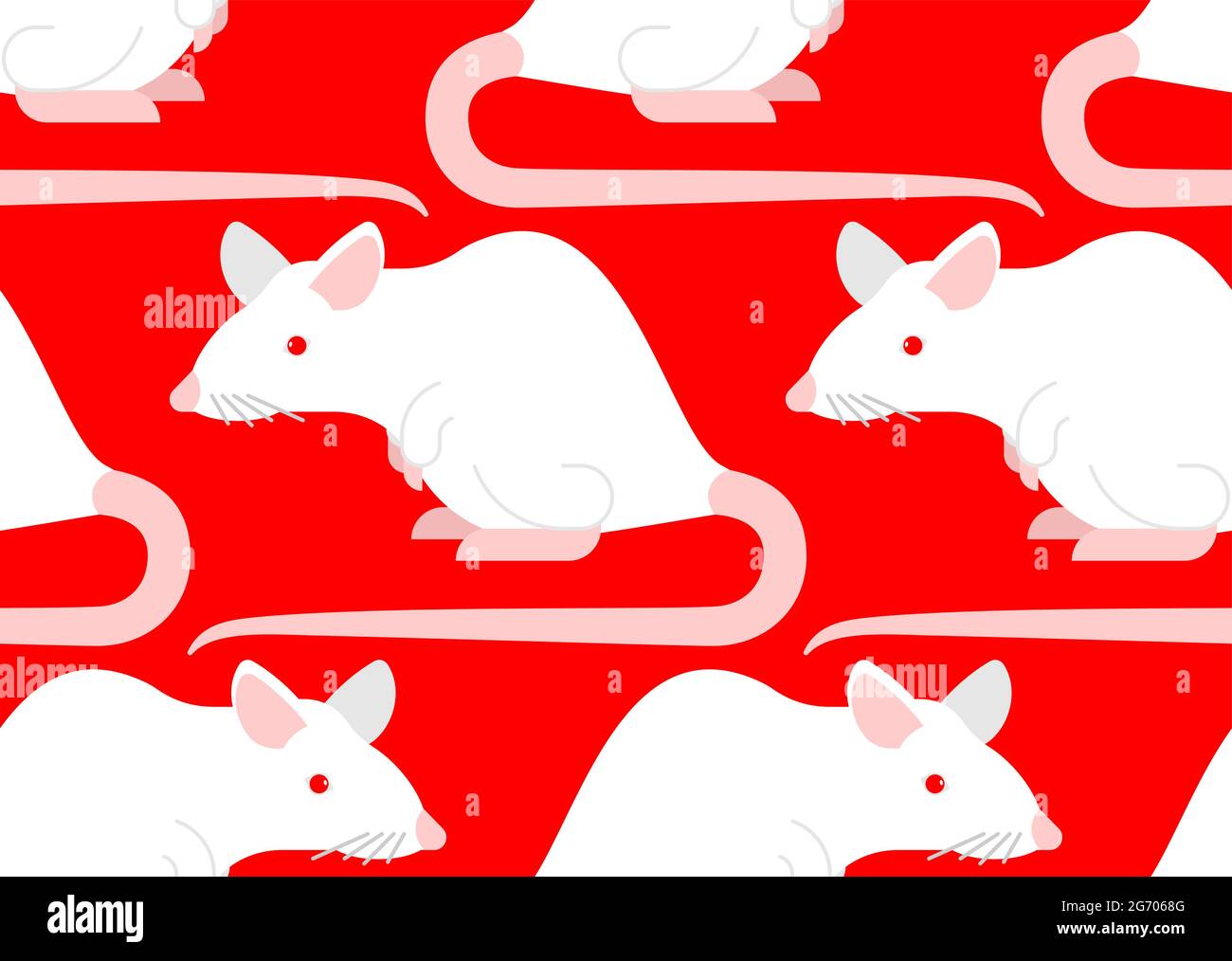 White laboratory mouse pattern seamless. Laboratory rat background ...