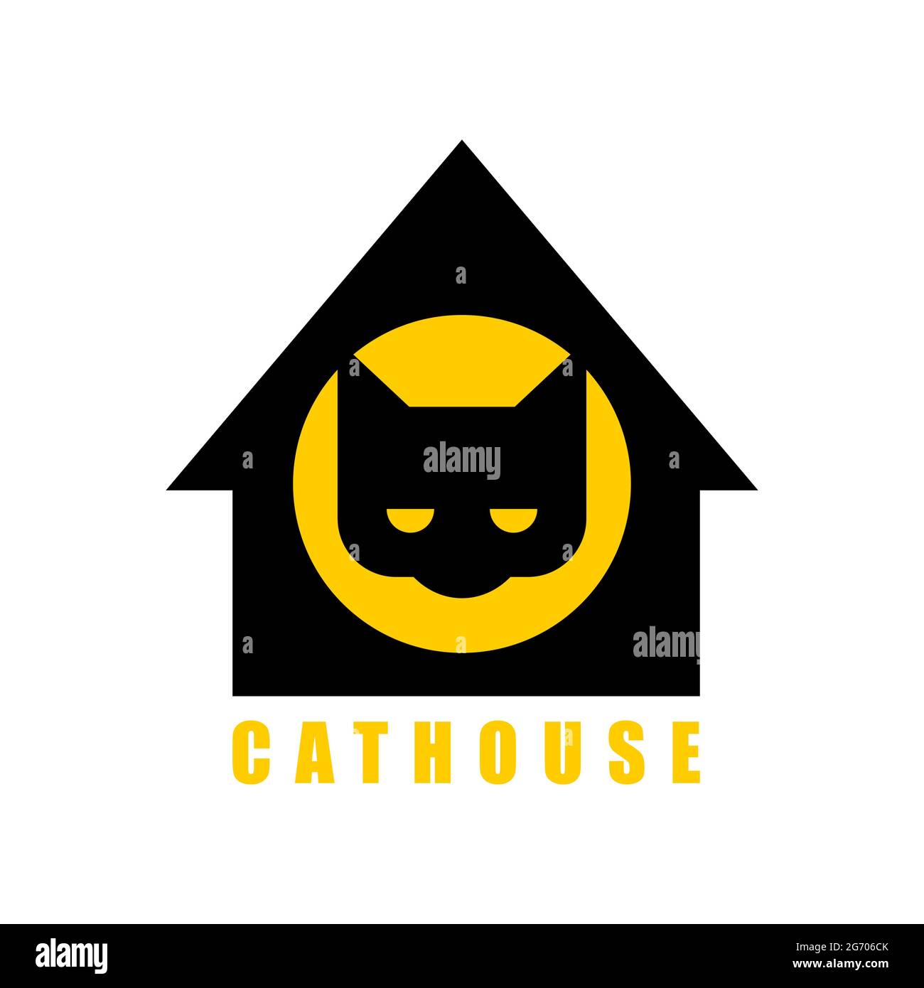 Cat house logo. Sign for cat shelter or pet store Stock Vector Image ...