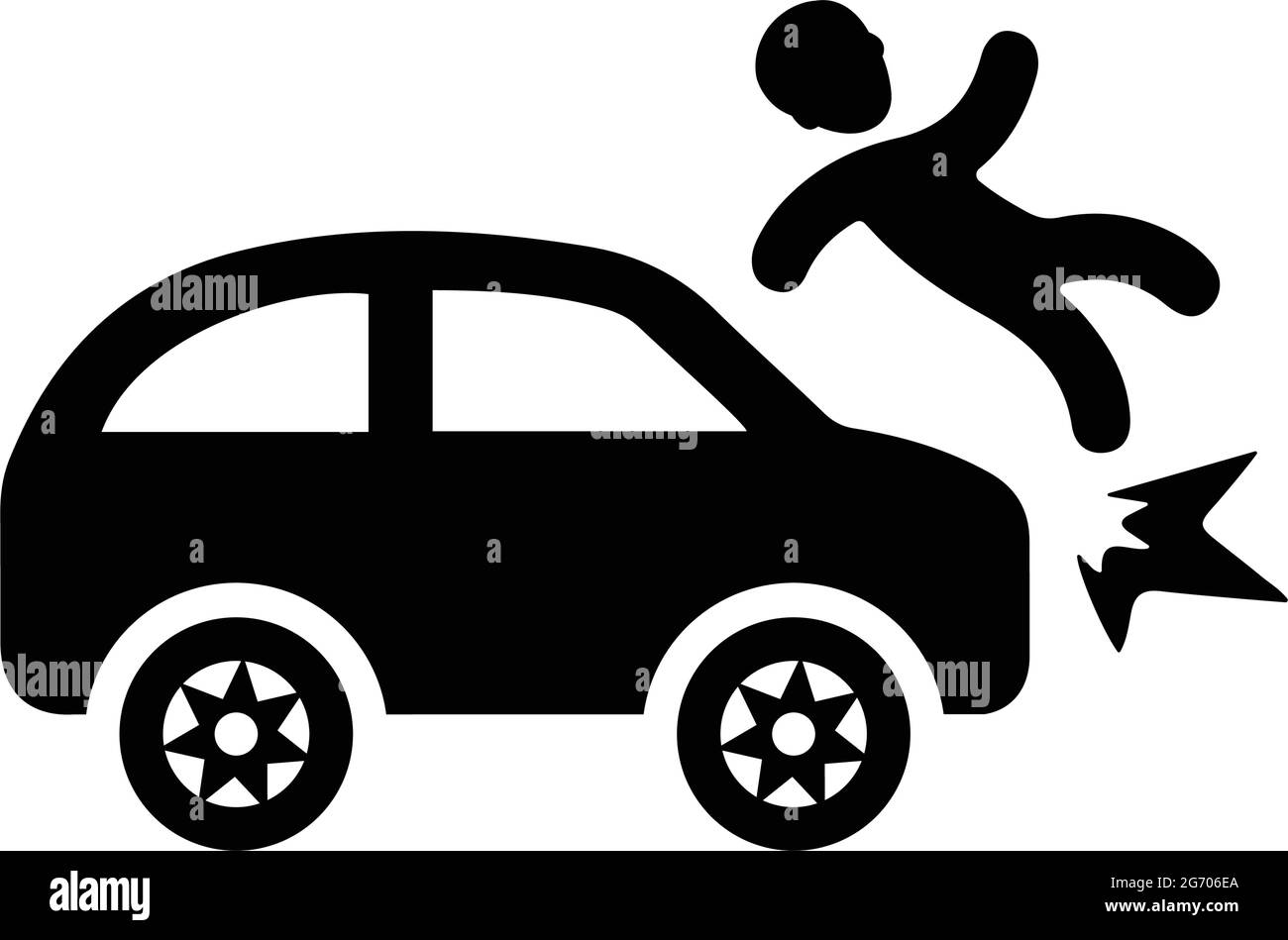 Accident, crash icon - Use for commercial purposes, print media, web or ...