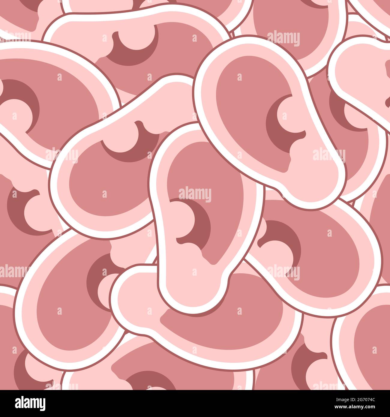 Human ear pattern seamless. Part of body background Stock Vector Image ...