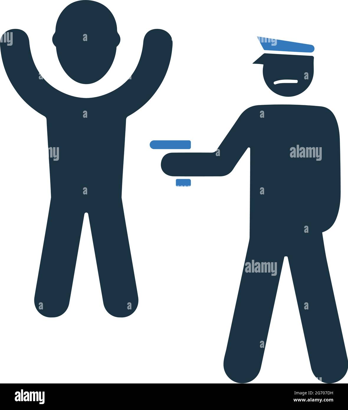Arrest, police, hands up icon - Use for commercial purposes, print ...