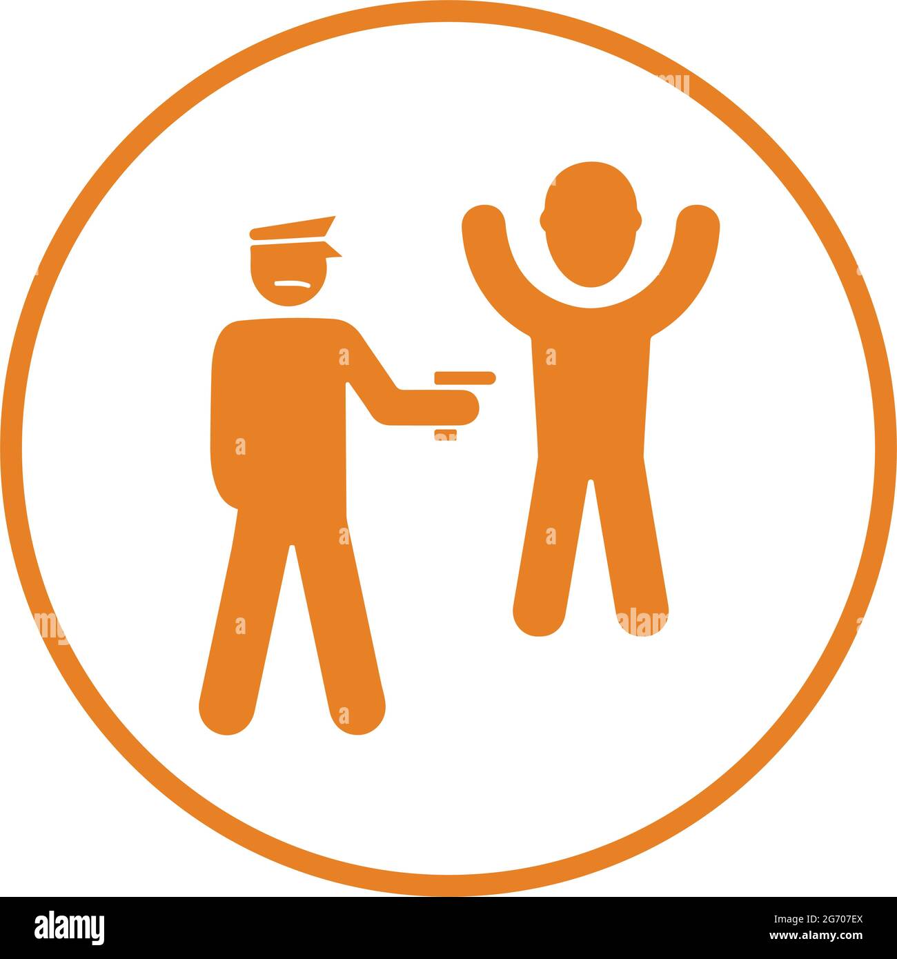 Arrest, police, hands up icon - Use for commercial purposes, print ...