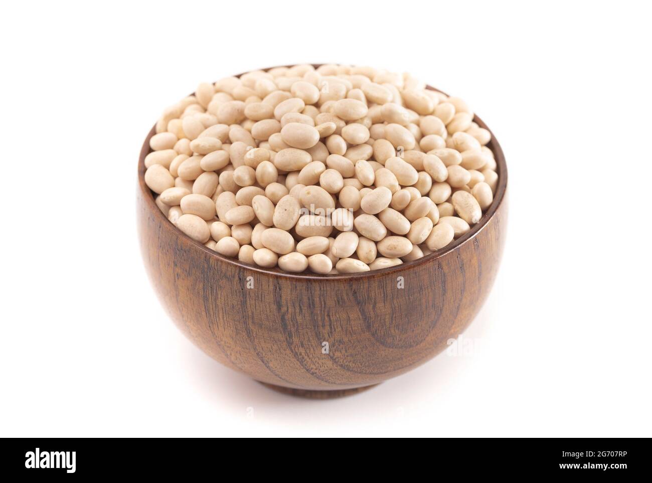 A Bowl of Dry Navy Beans Isolated on a White Background Stock Photo - Alamy
