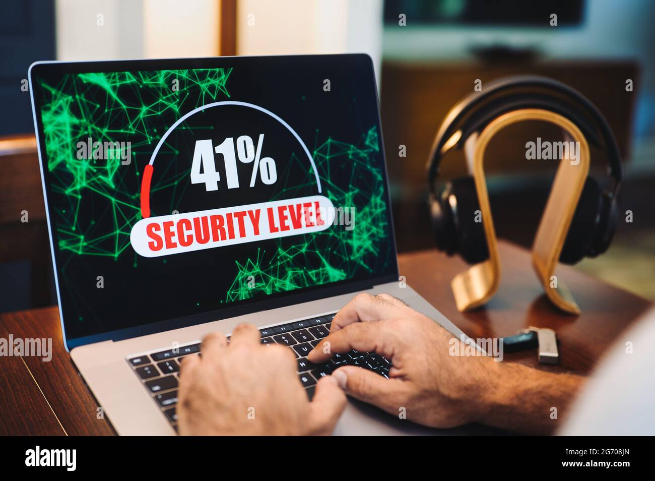 Hands laptop hack hi-res stock photography and images - Alamy