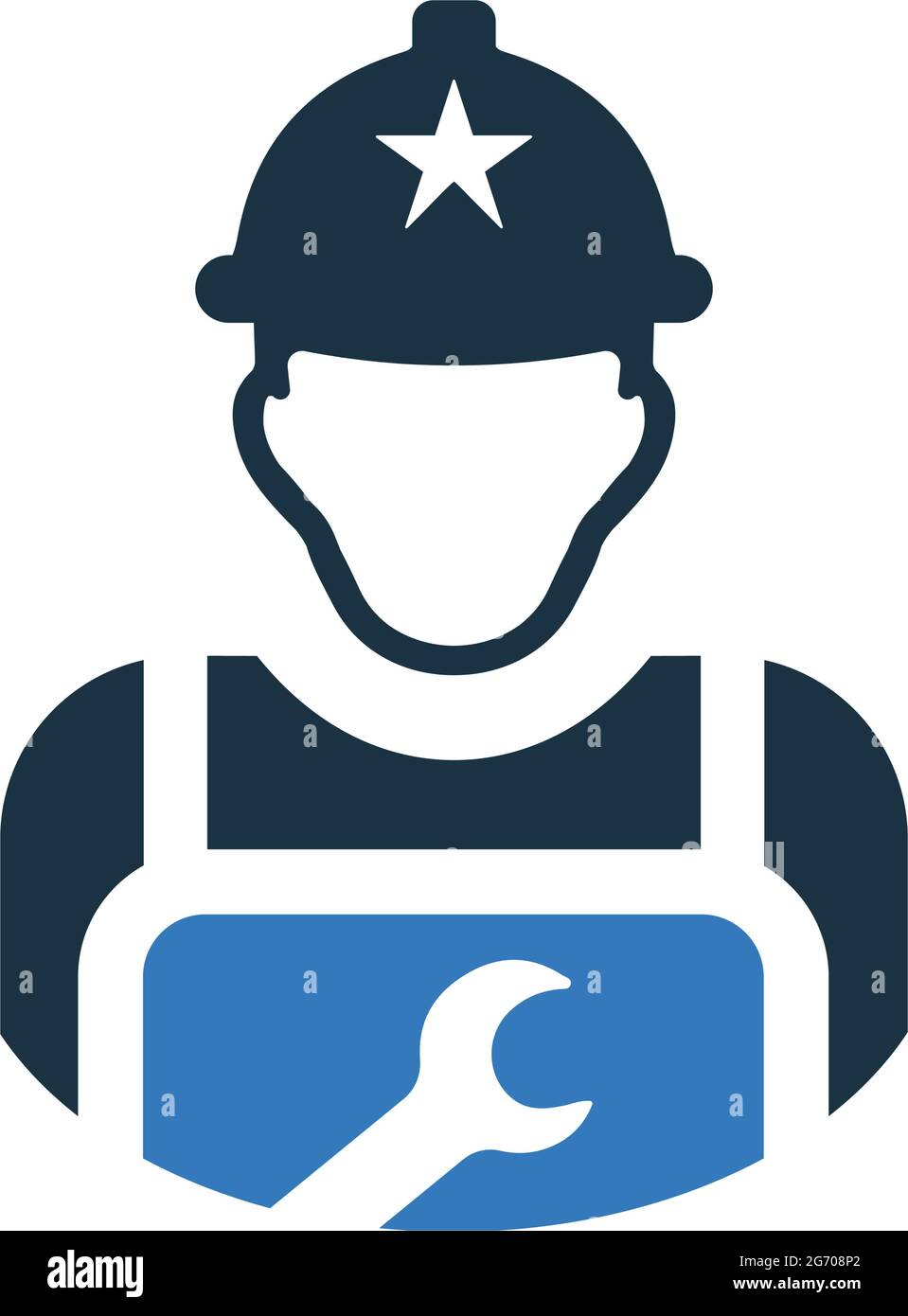 Serviceman, engineer icon - Simple editable vector EPS file Stock ...