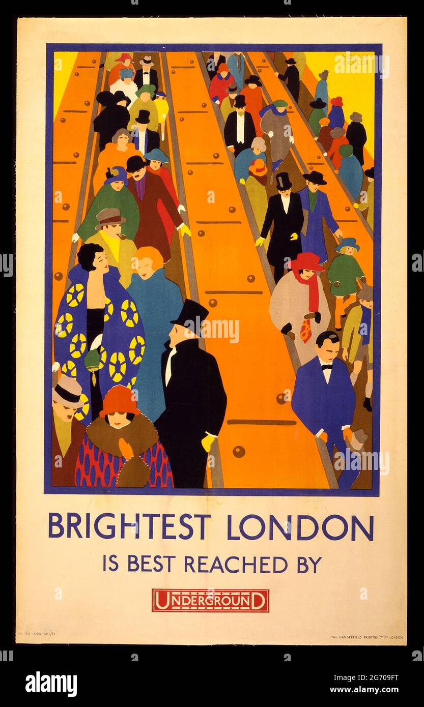 London underground poster and train hi-res stock photography and images ...