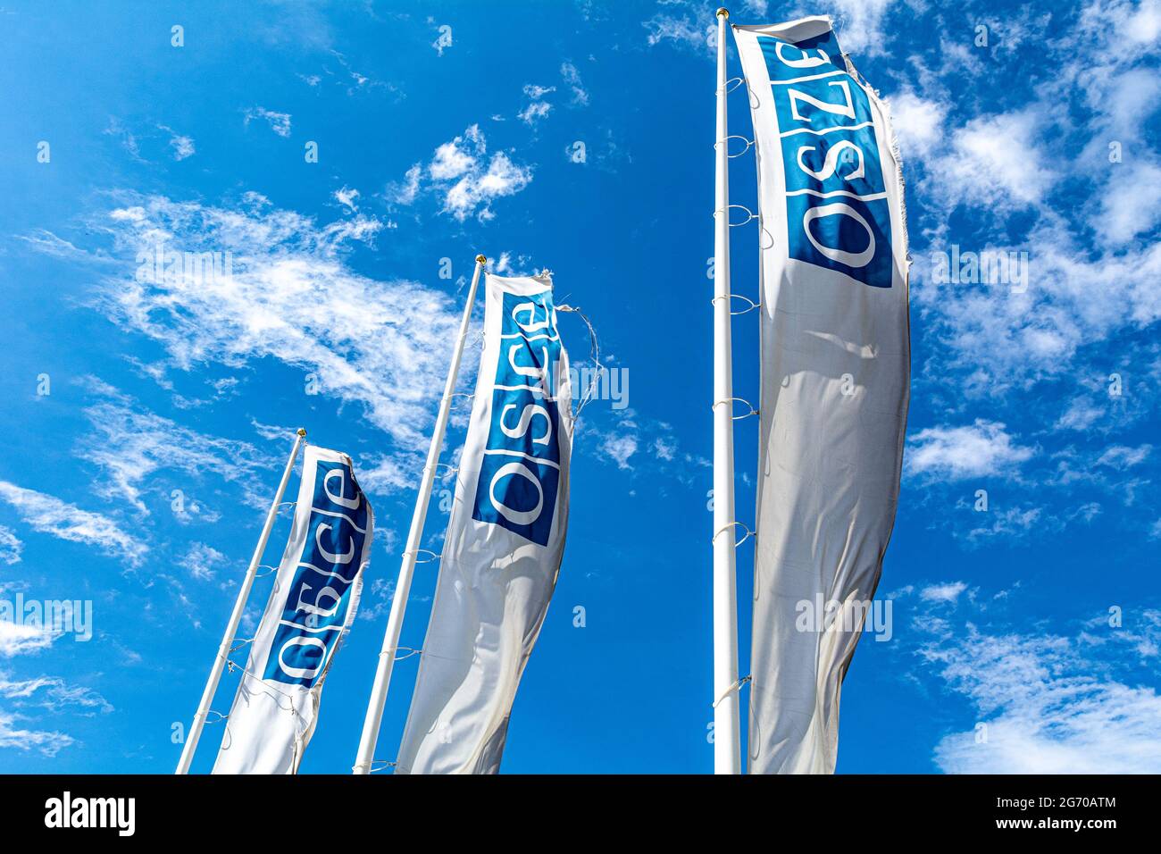 Flags of the OSCE (Organization for Security and Co-operation in Europe ...