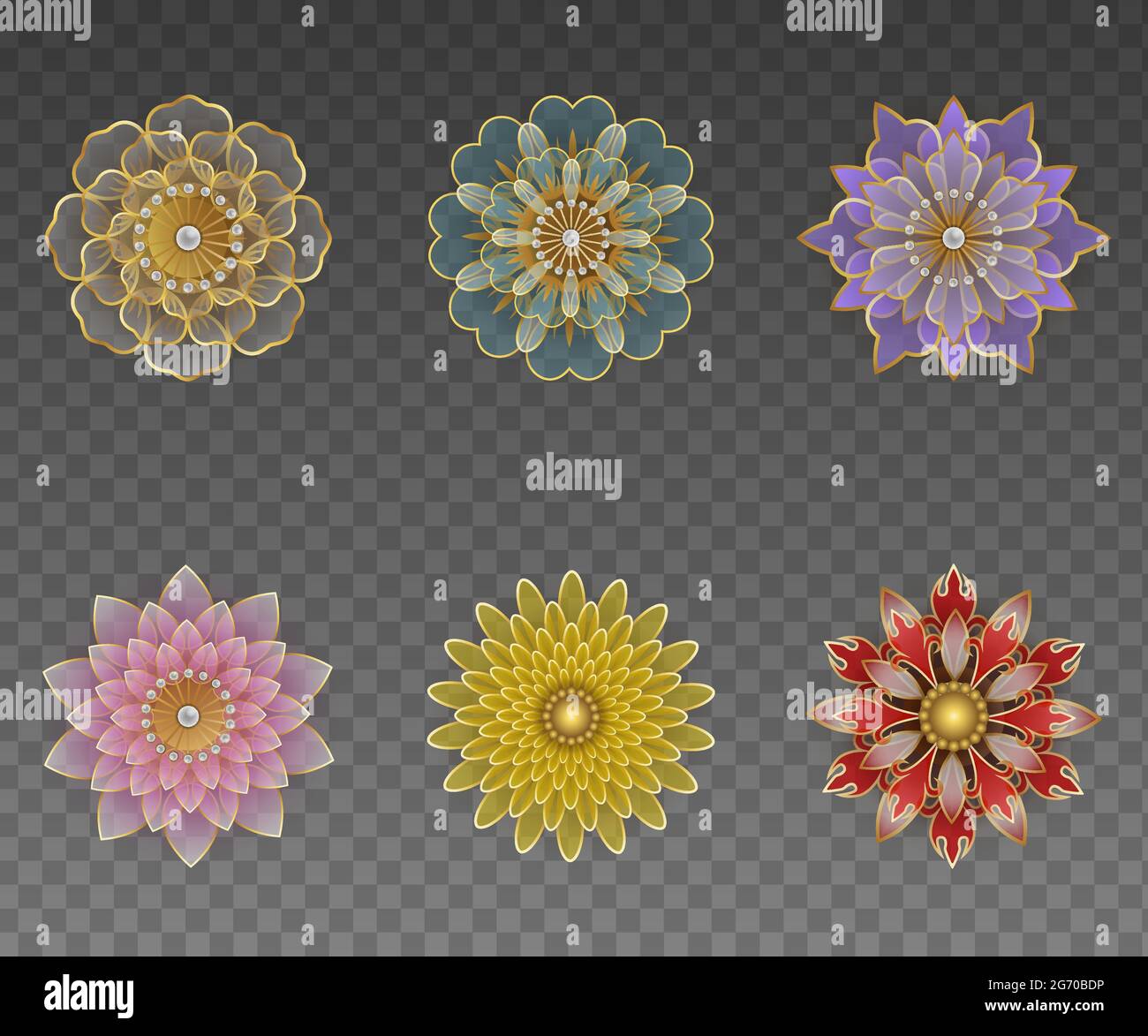 Geometric flowers hi-res stock photography and images - Alamy