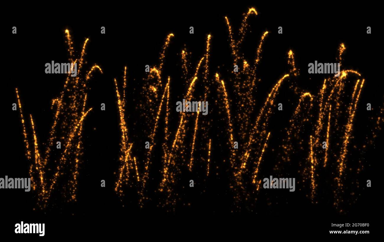Abstract illustration of sparkles on a black background Stock Photo - Alamy