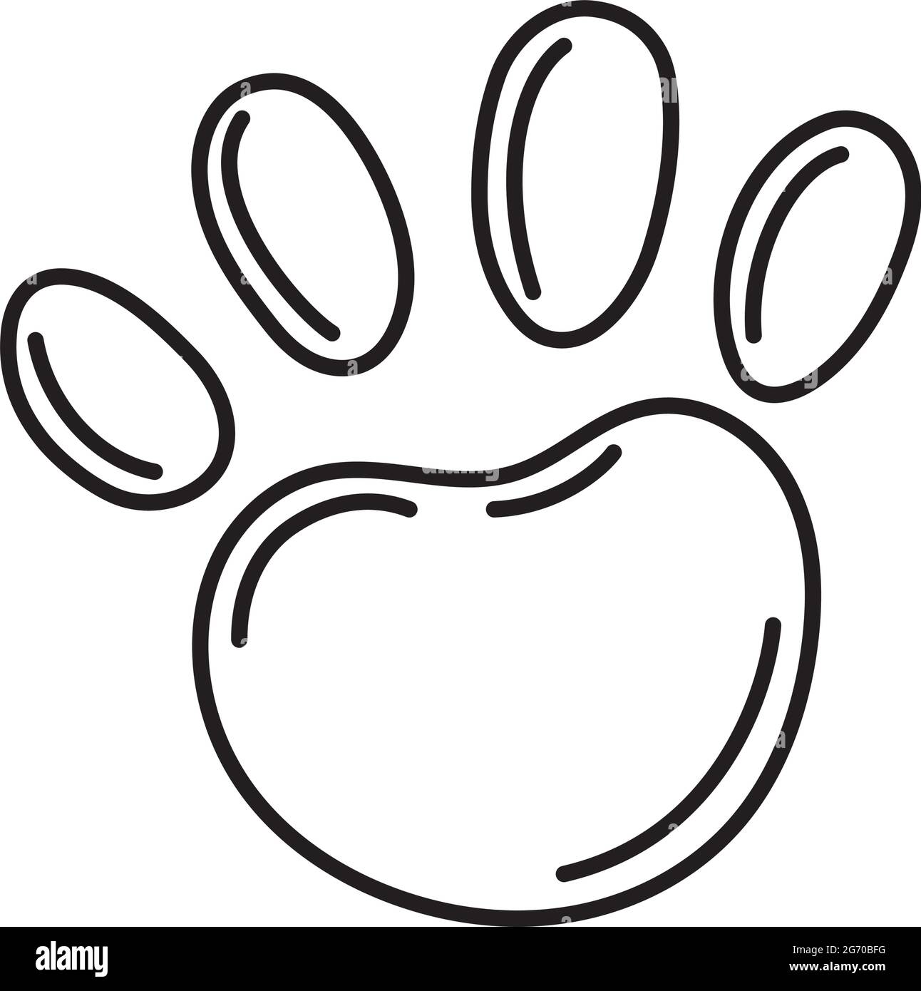 pawprint line style Stock Vector Image & Art - Alamy