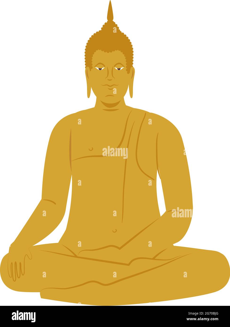 Isolated golden buddha statue Stock Vector Images - Alamy