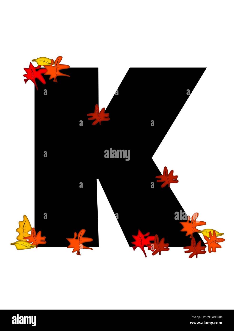 Letter k leaves hi-res stock photography and images - Alamy