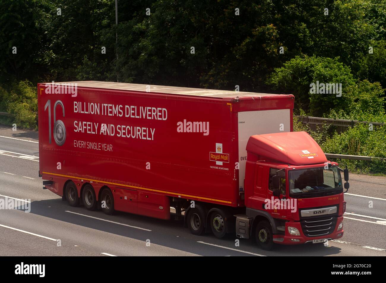 Iver, Buckinghamshire, UK. 9th July, 2021. A Post Office lorry on the ...