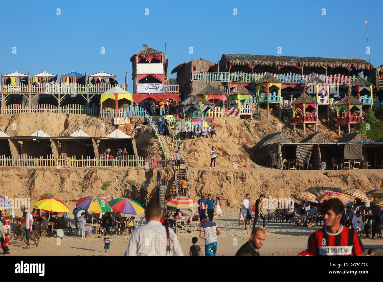 Deir al-Balah, The Gaza Strip, Palestine. 9th July, 2021. Palestinians ...