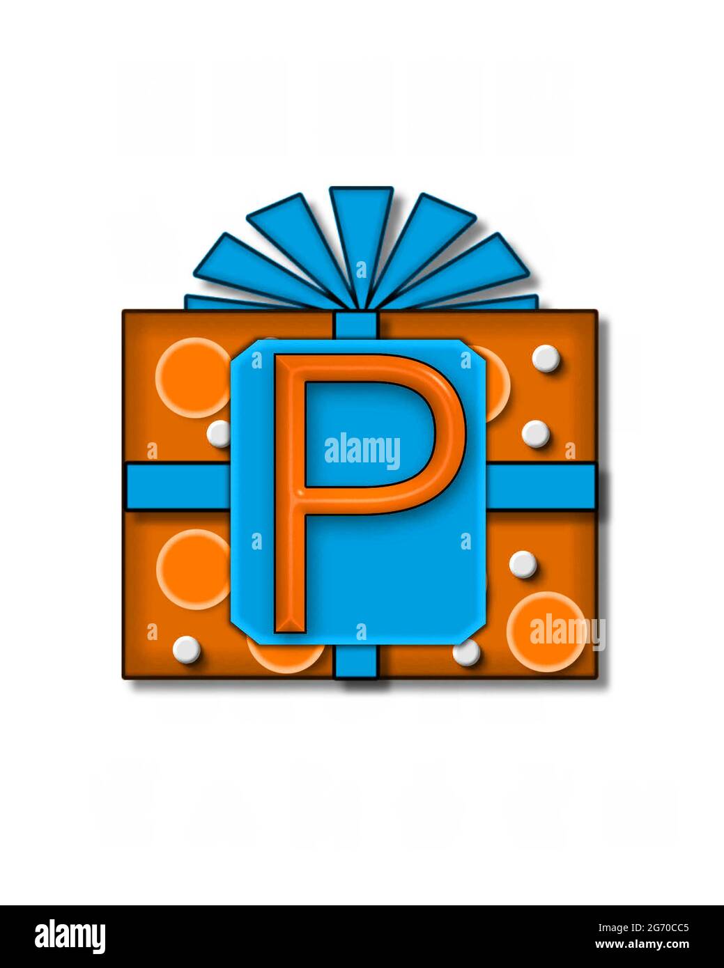 The letter P, in the alphabet set "Gift Packaged," is displayed on a ...