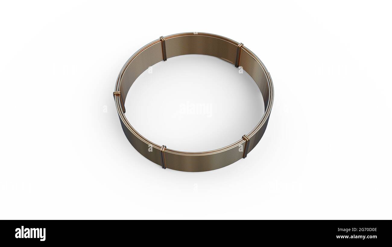 copper wire coil. isolated digital industrial 3D rendering Stock Photo ...