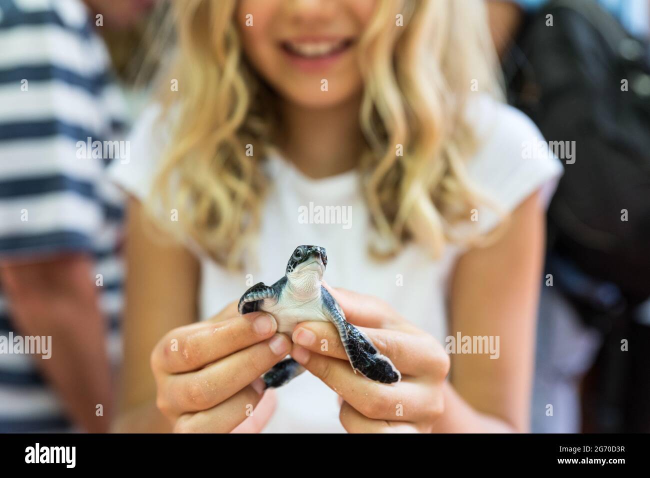 Girl and a turtle hi-res stock photography and images - Alamy