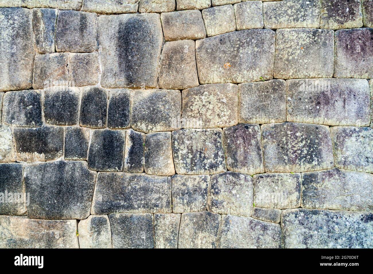Detail of perfect Inca stonework at Machu Picchu ruins, Peru Stock ...