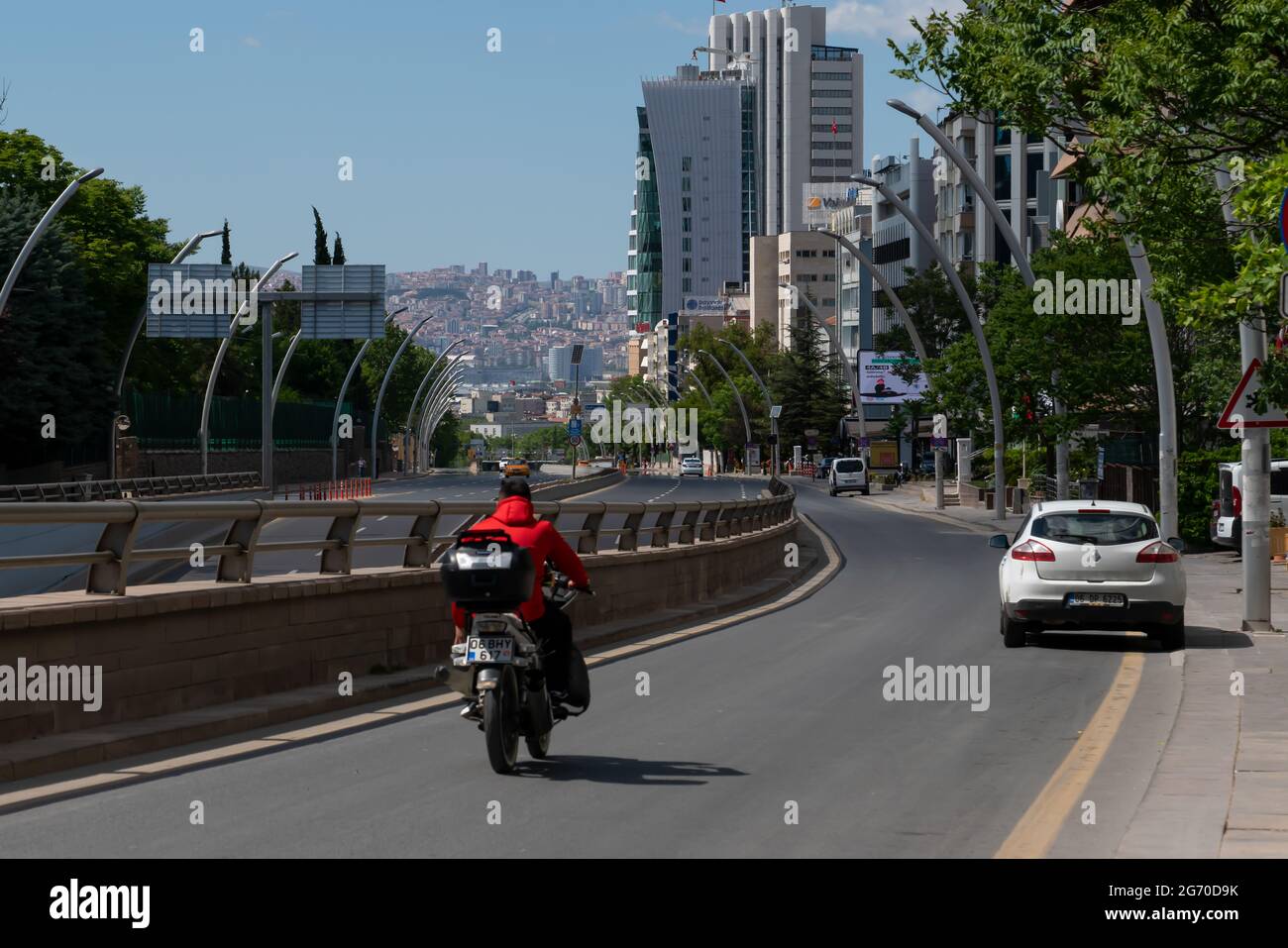 Ankara, Turkey-May 23 2021: Slightly blurred of back rear view of ...