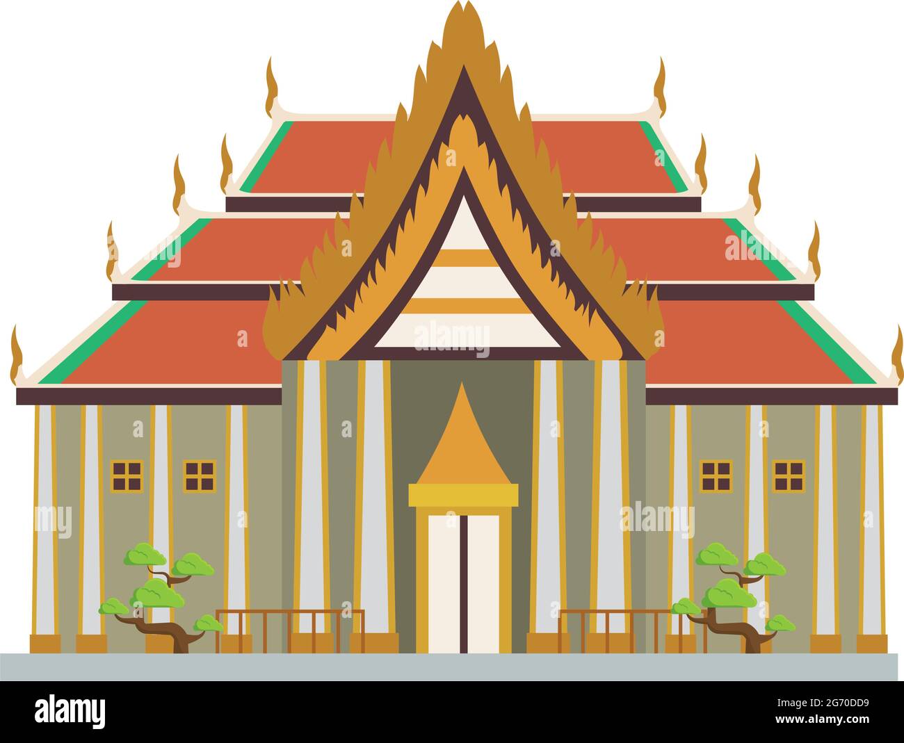 Wat Benchamabophit temple Stock Vector Image & Art - Alamy