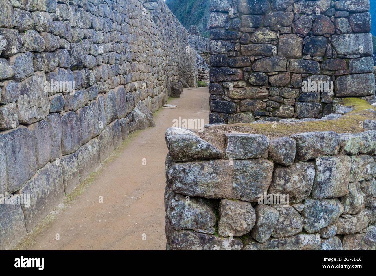 Preserved walls of Machu Picchu ruins, Peru Stock Photo - Alamy