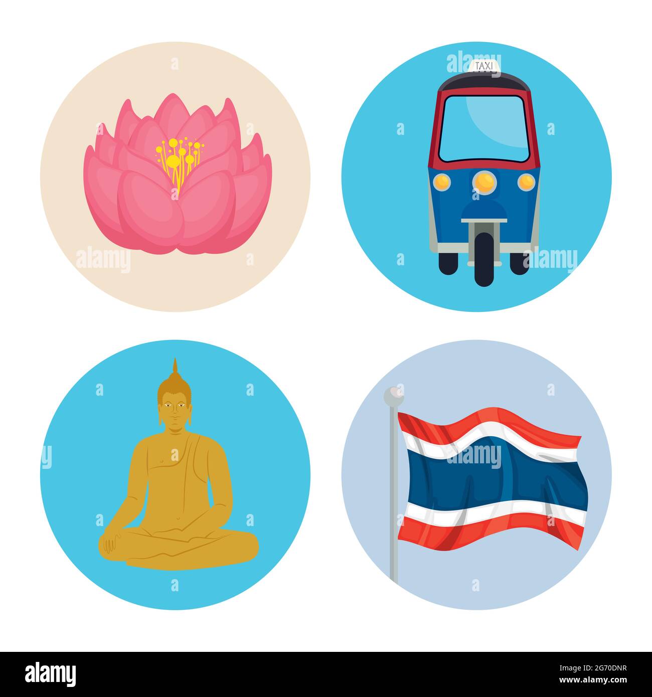 four thailand icons Stock Vector Image & Art - Alamy