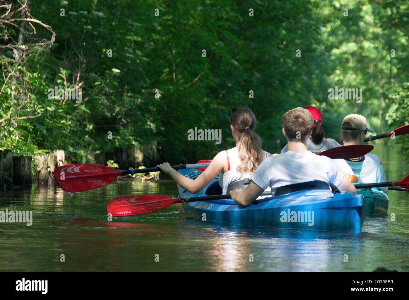 kayak tour on the river Stock Photo - Alamy