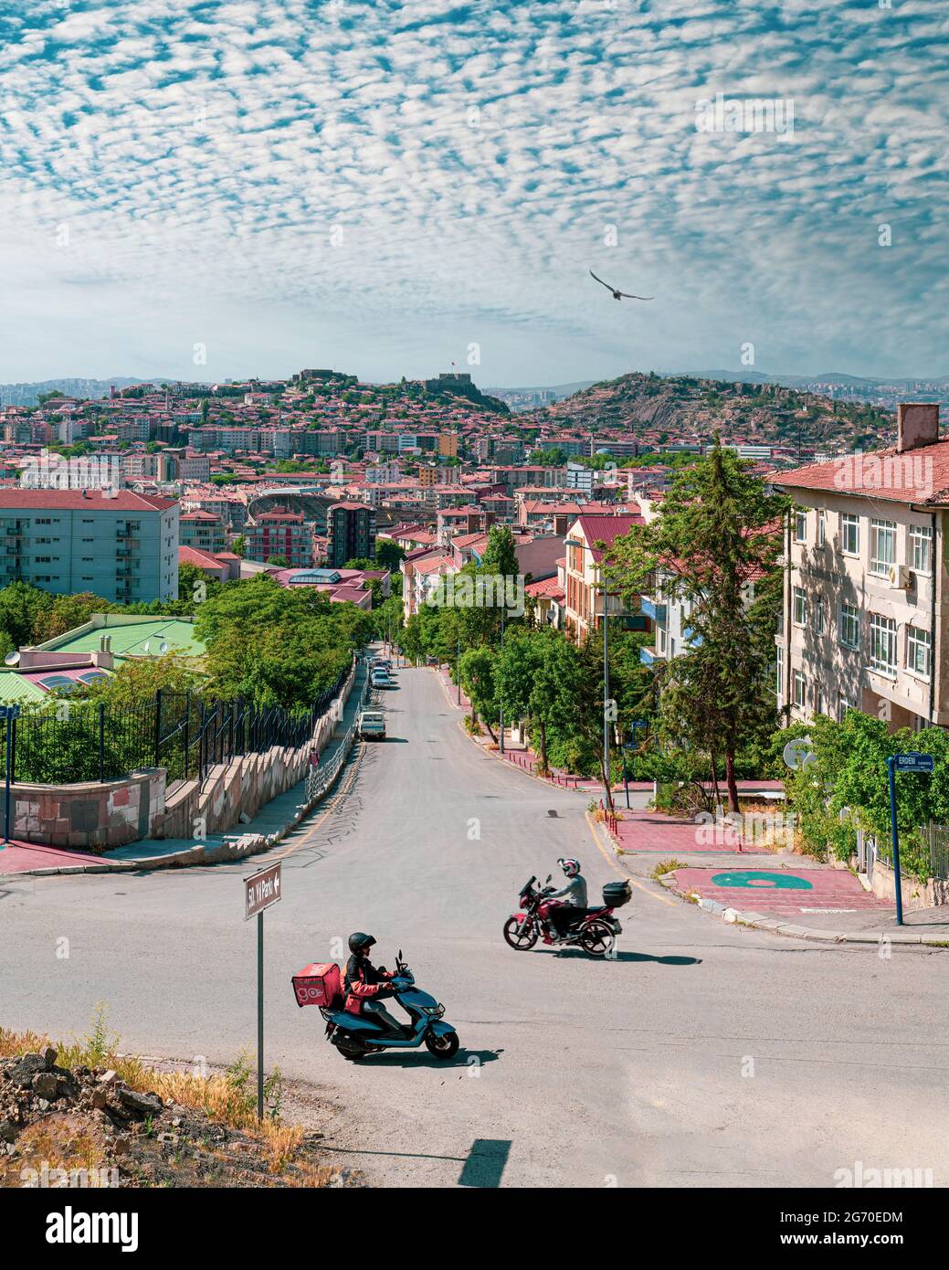 Ankara, Turkey - May 24 2021: Panoramic Ankara view with Ankara Kalesi ...