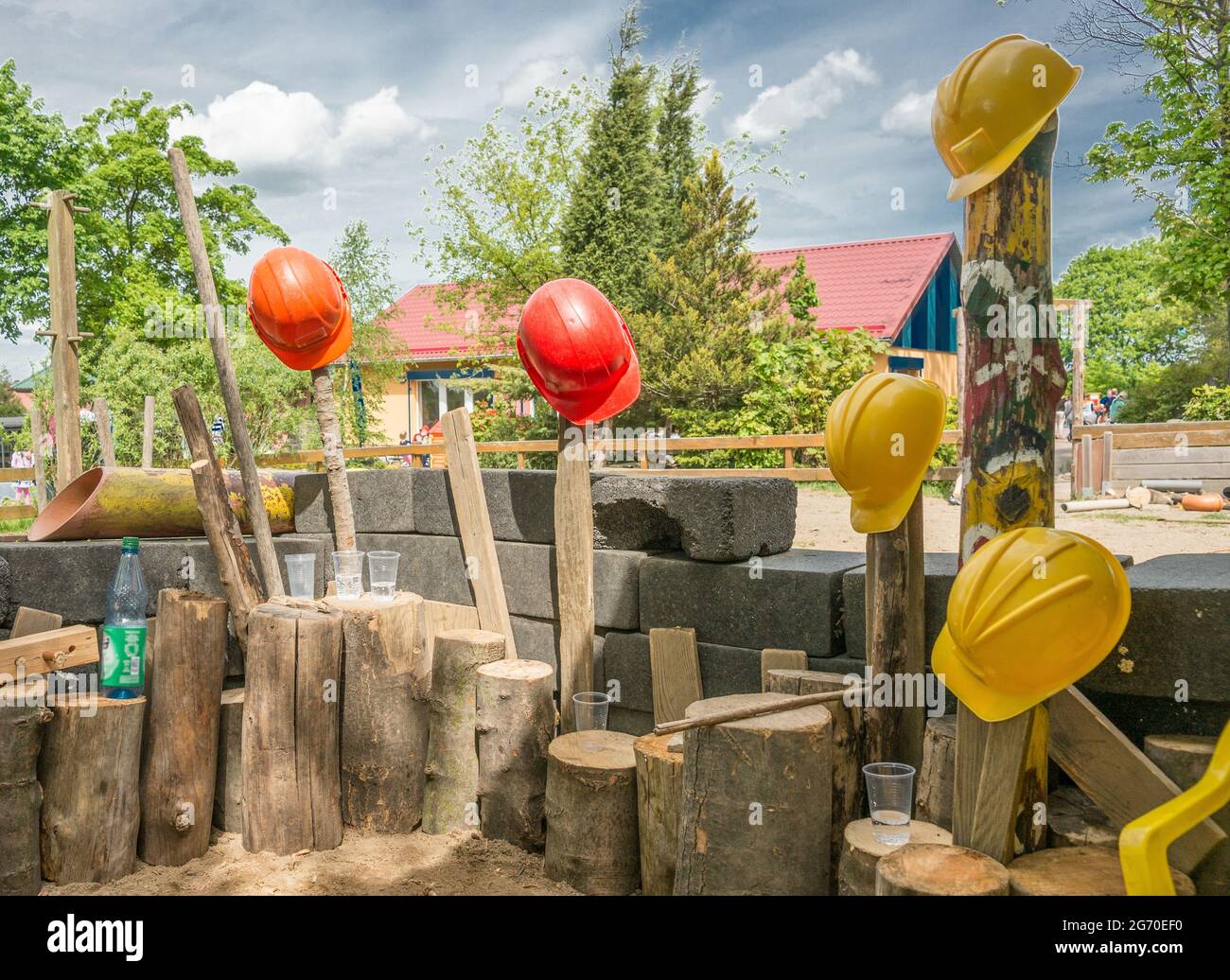 a construction site in the kindergarten Stock Photo - Alamy
