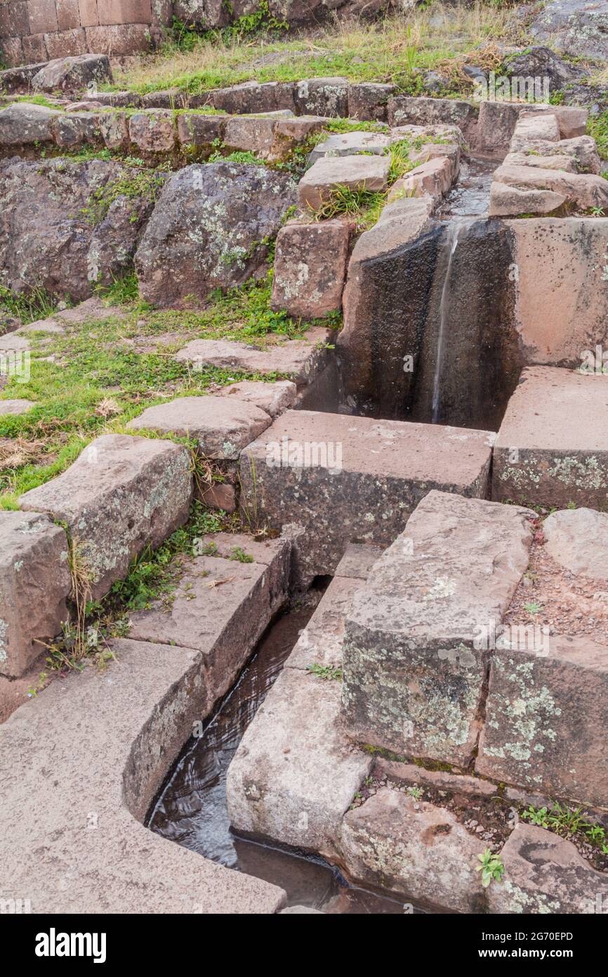Ancient Inca's ruins in Pisac village, Sacred Valley of Incas, Peru ...